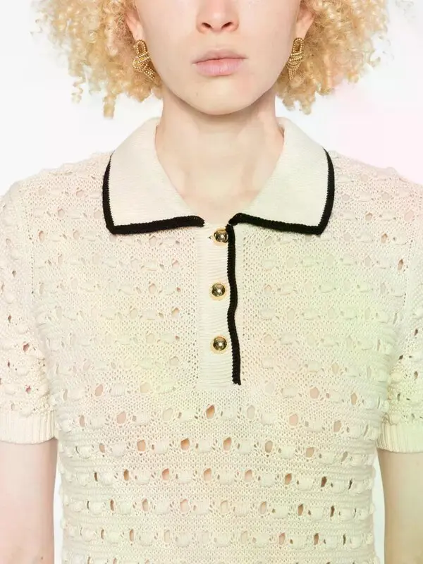 FRAME Bauble Open-knit Mini Dress