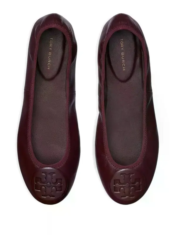 Tory Burch Reva Travel Logo-embellished Ballet Flats