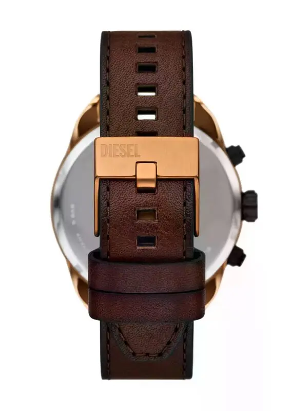 DIESEL® Chronograph Leather Strap Watch - Brown
