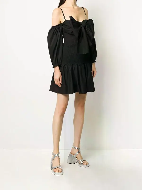 Red Valentino Bow Detail Poplin Dress