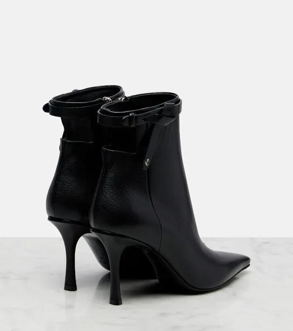 JIMMY CHOO Camie 85 Cutout Leather Ankle Boots