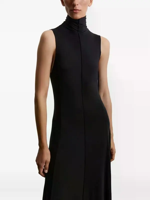 12 STOREEZ High-neck Maxi Dress - Black
