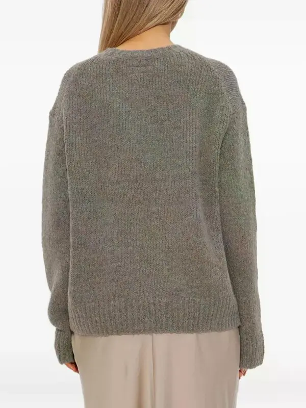 ALLSAINTS Distressed Peace Sign Motif Jumper
