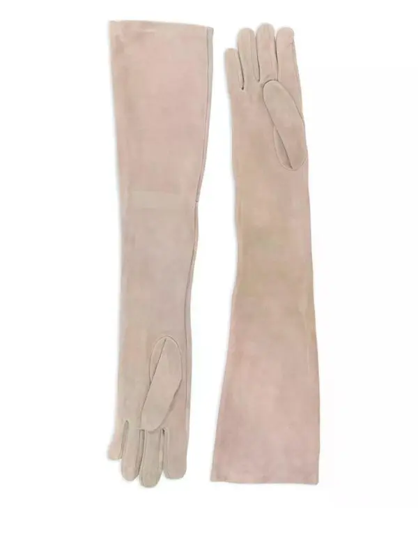 Peserico Embellished Long Gloves - Neutrals