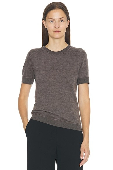 THE ROW Linnea Cashmere Top - Faded Brown
