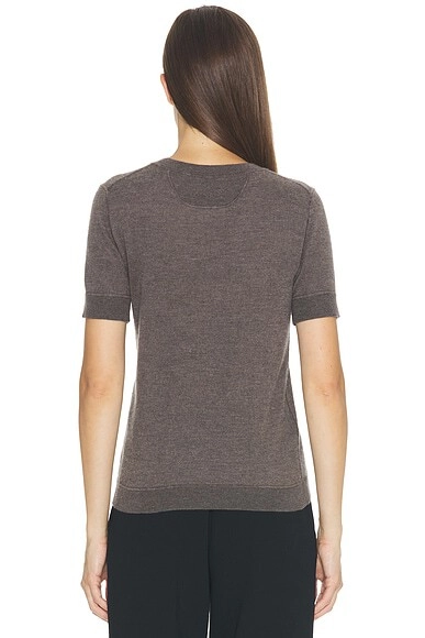 THE ROW Linnea Cashmere Top - Faded Brown