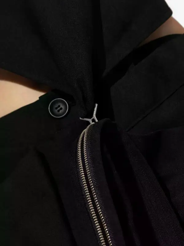 Issey Miyake Strapless Top With Tie Back And Cut-out Detail