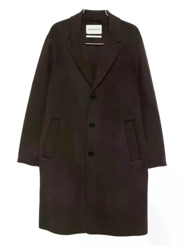 AMARANTO Single-breasted Coat With Notched Lapels