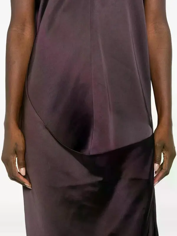 Sportmax V-neck Sleeveless Maxi Dress With Draping And Side Slit