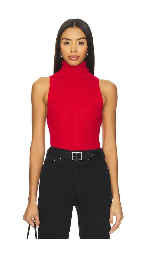 Enza Costa Knit Cashmere Sleeveless Sweater - Red