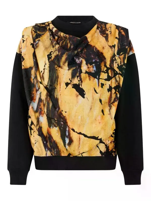 Roberto Cavalli Marble Print Sweatshirt