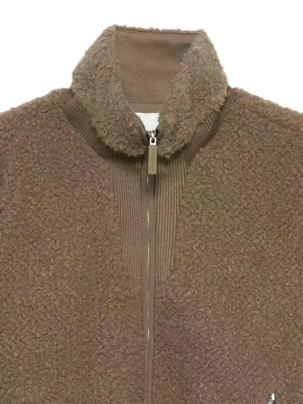 ENTIRE STUDIOS Faux Fur Zip Jacket - Brown