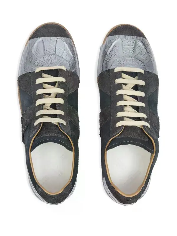 MAISON MARGIELA Replica Panelled Suede Sneakers - Grey