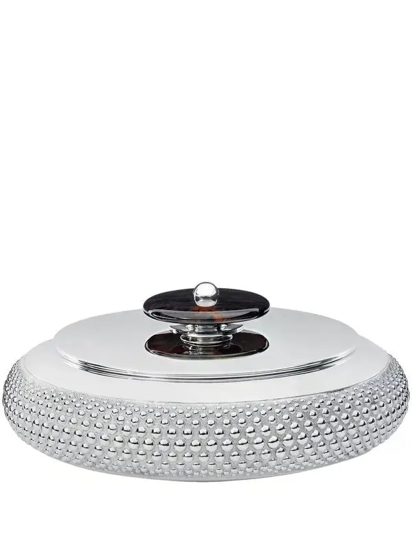 Christofle Perles Decorative Round Box - Silver