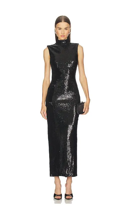 MICHAEL COSTELLO X Revolve Sequined Maxi Dress - Black