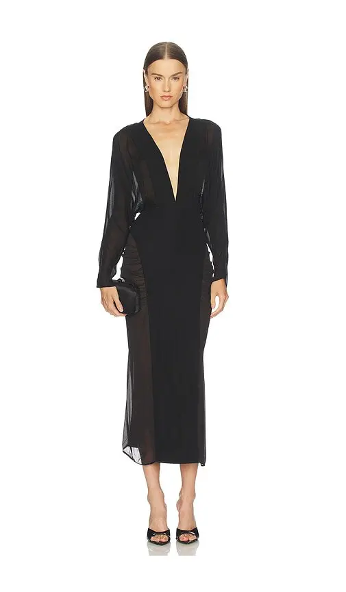 MICHAEL COSTELLO X Revolve Benedita Midi Dress - Black