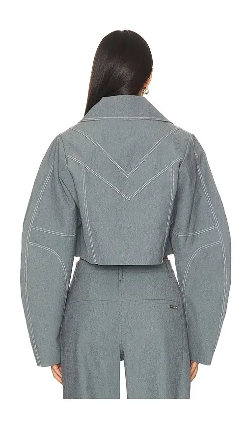 KATE BARTON Specialty Denim Paneled Jacket