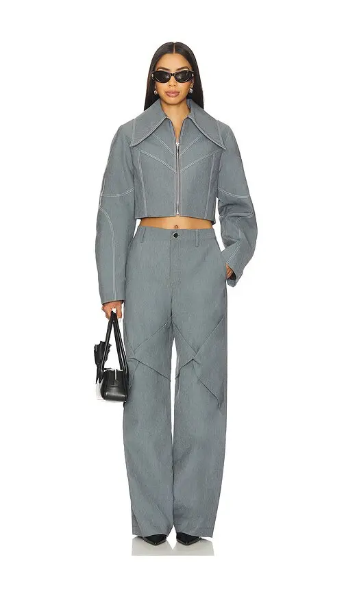 KATE BARTON Specialty Denim Paneled Jacket