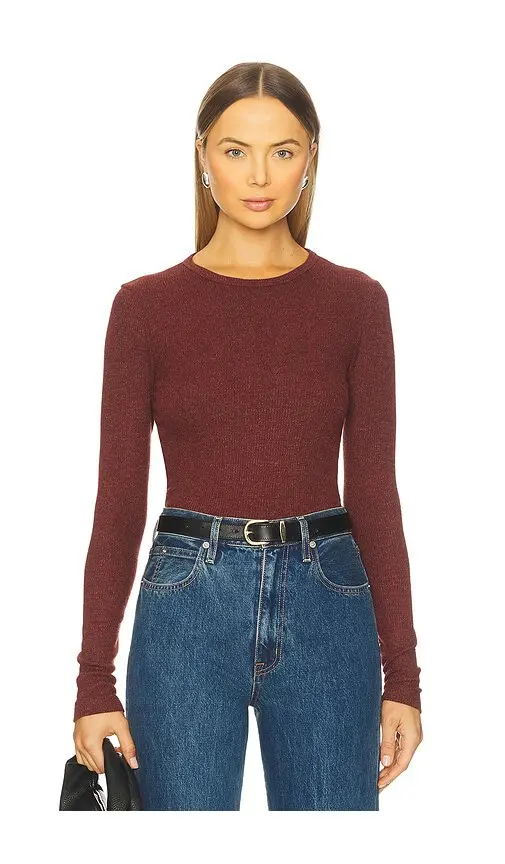 AGOLDE Delphi Slim Tee - Brick
