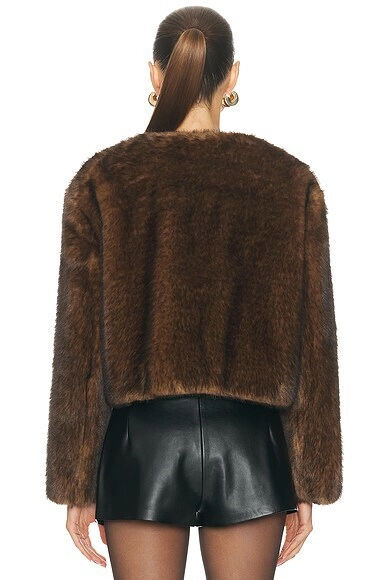 Marc Jacobs Teddy Cropped Jacket - Ebony