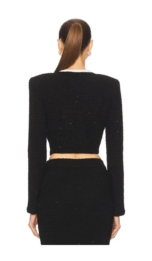 SELF-PORTRAIT Floral Textured Knit Jacket