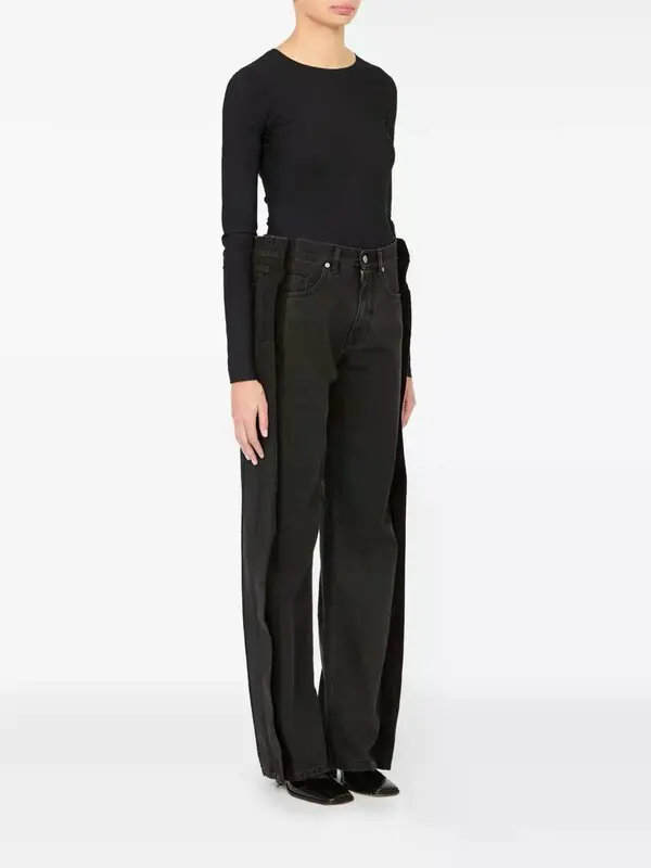 MAISON MARGIELA Split-leg Cotton Jeans With Mesh Overlay