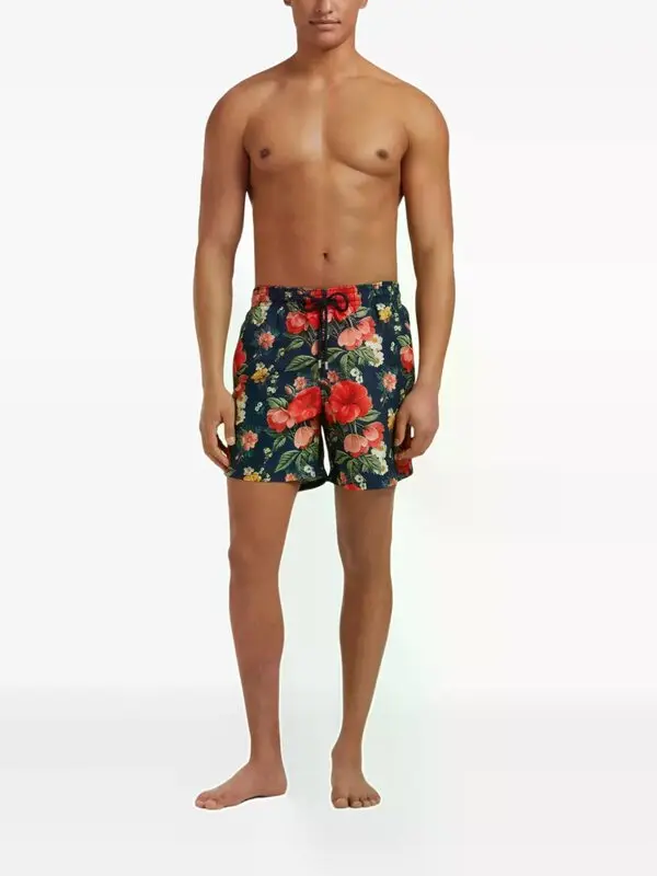 Vilebrequin Floral Print Swim Short - Blue