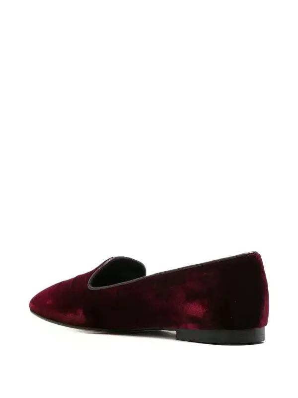 ARTEANA Velvet Finish Ballet Flats - Red