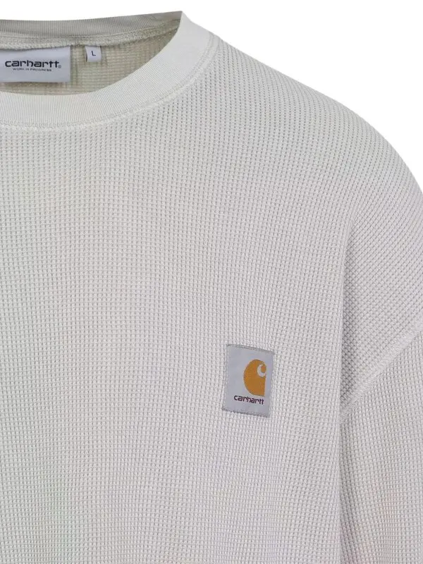 Carhartt Work In Progress Waffle Knit Long Sleeve T-shirt With Logo Patch