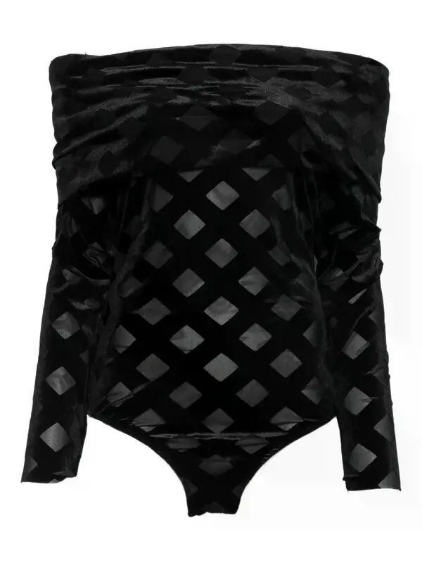 ALESSANDRO LEGORA Off-shoulder Long Sleeve Bodysuit
