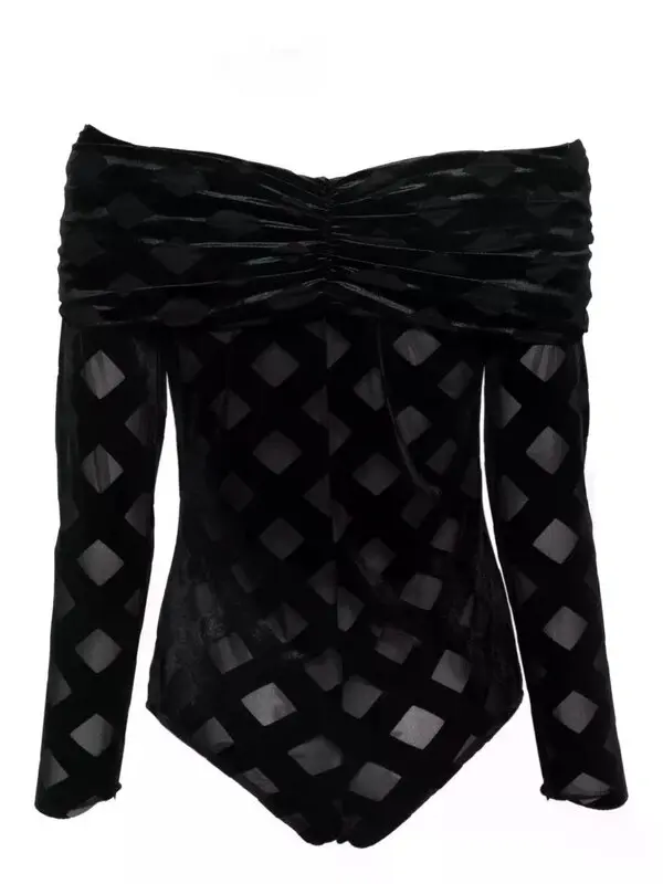 ALESSANDRO LEGORA Off-shoulder Long Sleeve Bodysuit