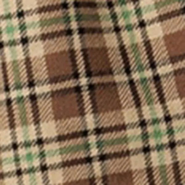 Miu Miu Wool Plaid Mini Skirt - Brown