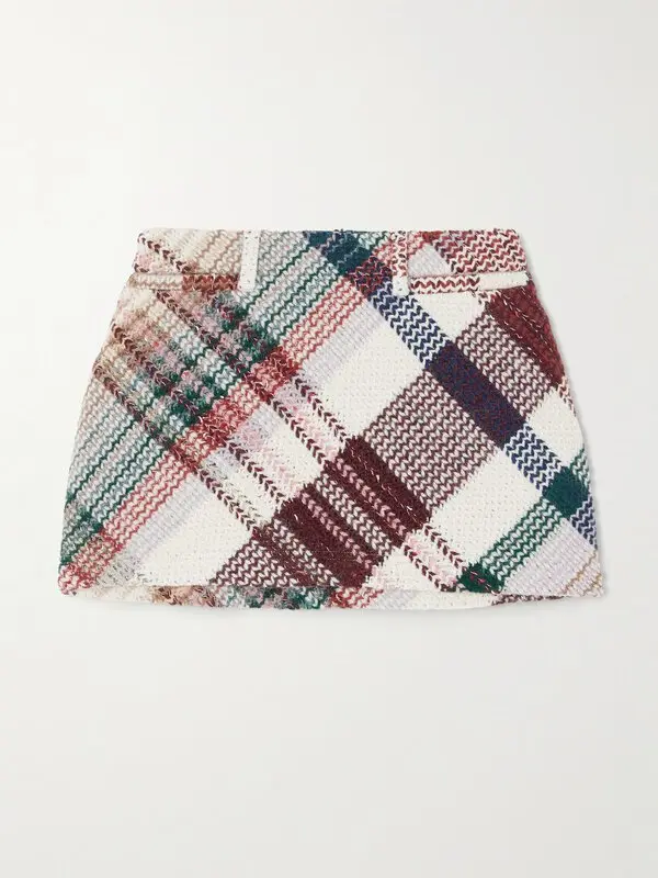 Missoni Checked Tweed Mini Skirt - Multi