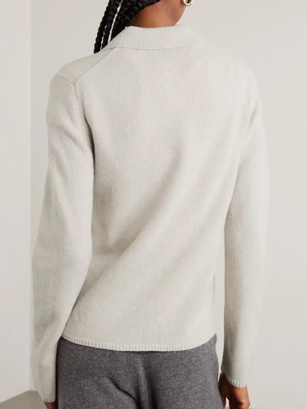Theory Cashmere And Wool-blend Cardigan - Gray