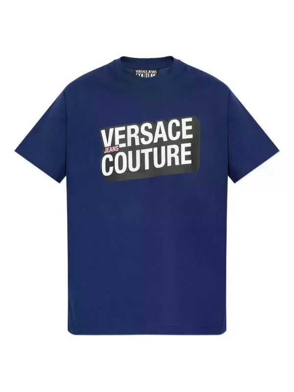 Versace Logo-print T-shirt - Blue