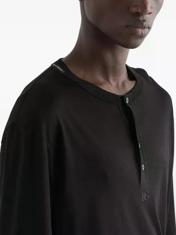 Dolce & Gabbana Buttoned Long-sleeve T-shirt