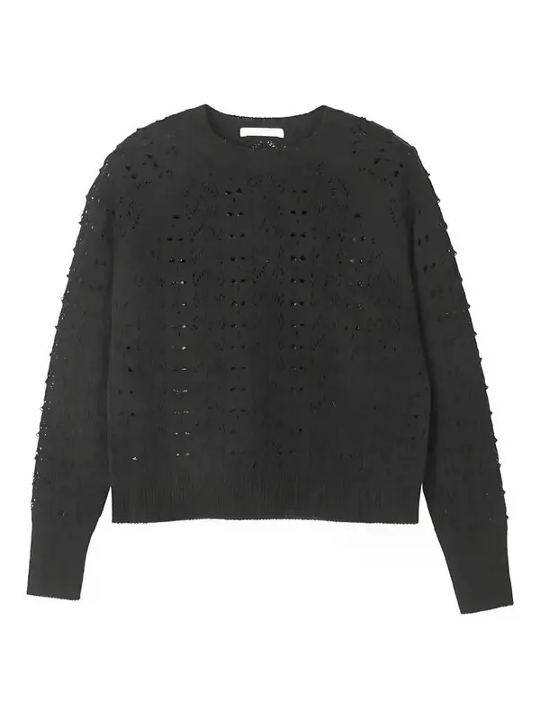 Cecilie Bahnsen Bidane Wool Sweater - Black