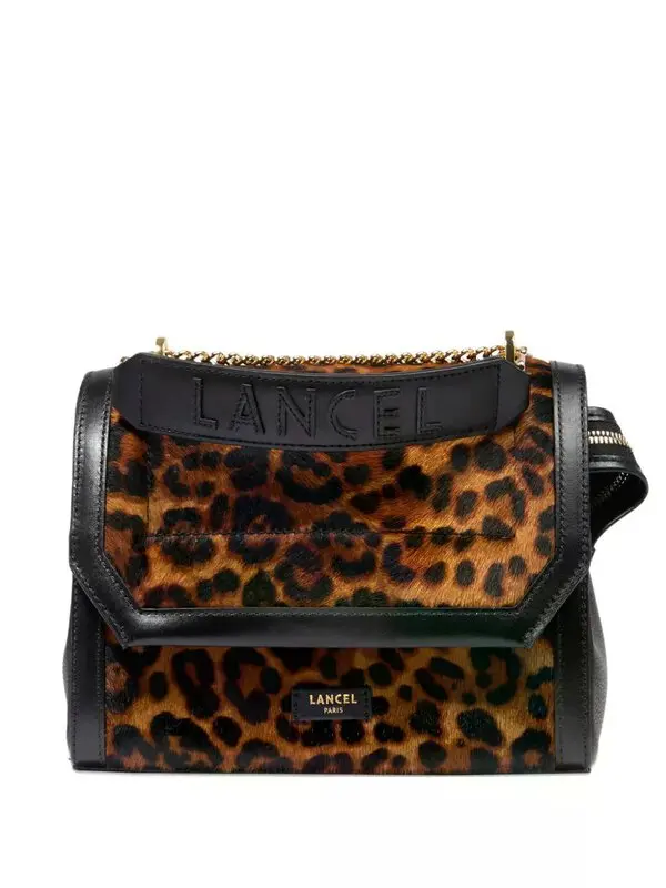 LANCEL Ninon Leopard-print Flap Bag