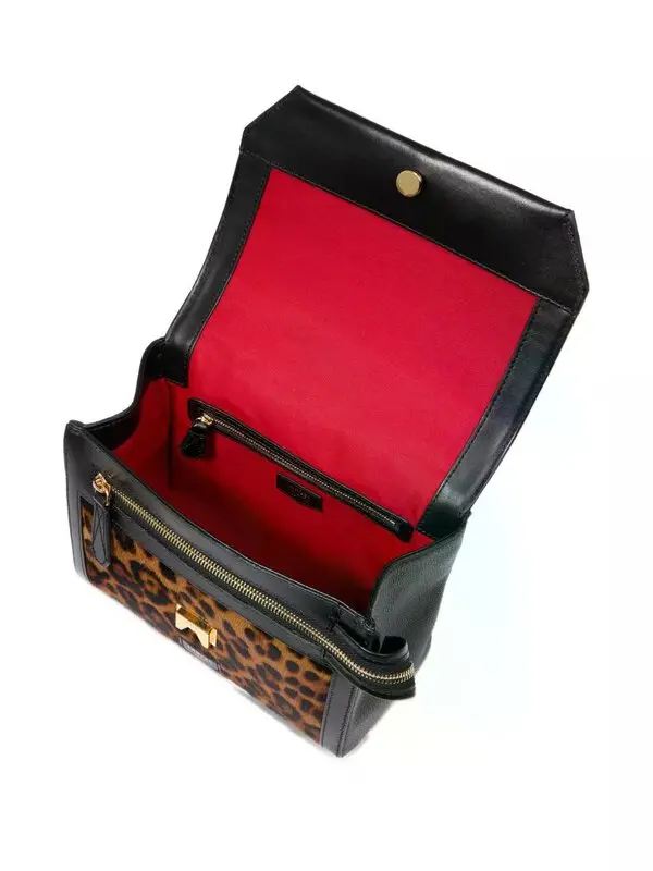 LANCEL Ninon Leopard-print Flap Bag
