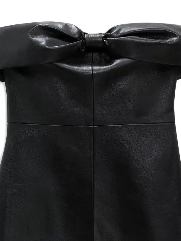 ANINE BING Strapless Bow Mini Dress