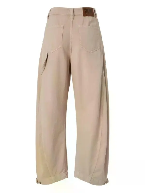 Pinko Pleated Wide-leg Jeans - Neutrals