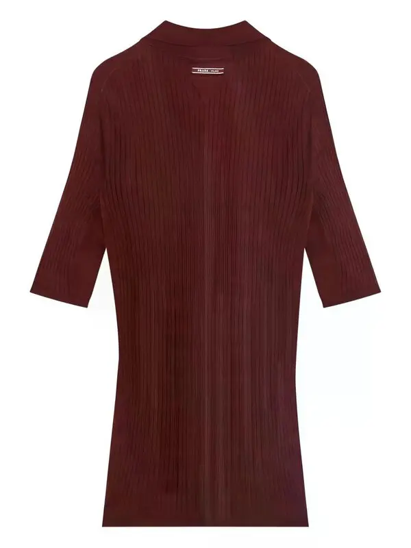 Prada Ribbed Polo Top