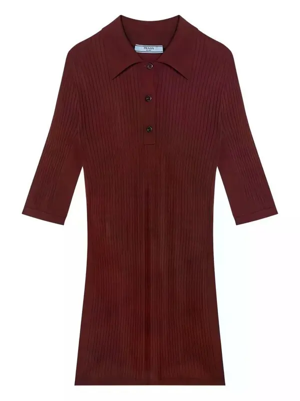 Prada Ribbed Polo Top