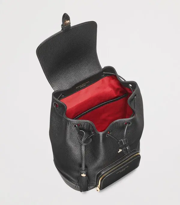 ASPINAL OF LONDON Small Leather Hudson Backpack - Black