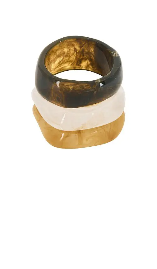 AMBER SCEATS Noah Acetate Bangle Set Of 3