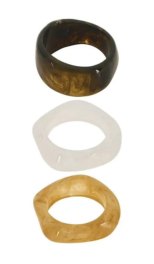 AMBER SCEATS Noah Acetate Bangle Set Of 3