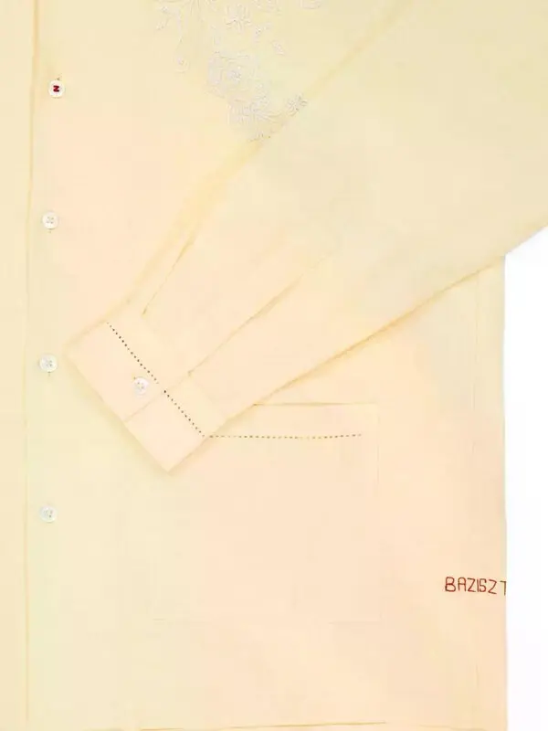 BAZISZT Cade Floral-embroidered Long-sleeve Shirt