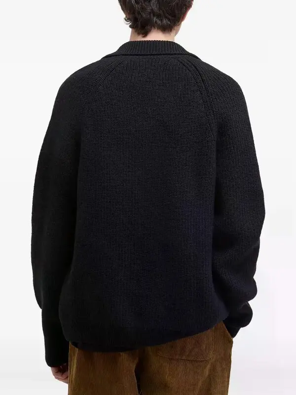 Barbour Zip Knitted Cardigan - Black
