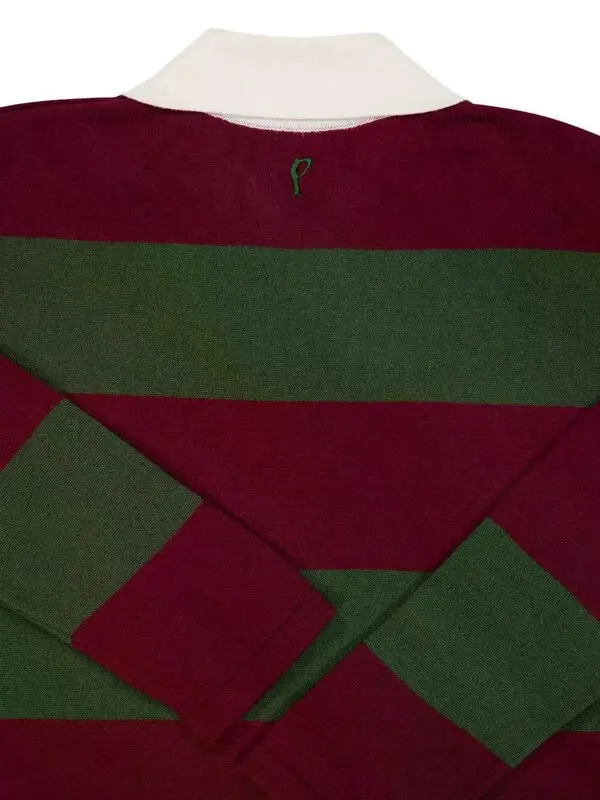 PAULA Striped Knitted Polo Shirt