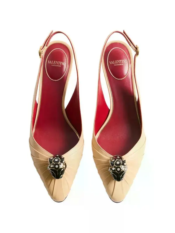 Valentino Garavani Panthea Pleated Pumps - Neutrals
